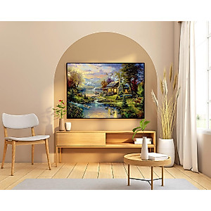 Puzzle for 2 Pack 1000 Pieces Forest Chapel Puzzles & Lake House Puzzles, Jigsaw Puzzles for Adults 1000 Pieces and Up, Puzzle Gifts for Women & Mom