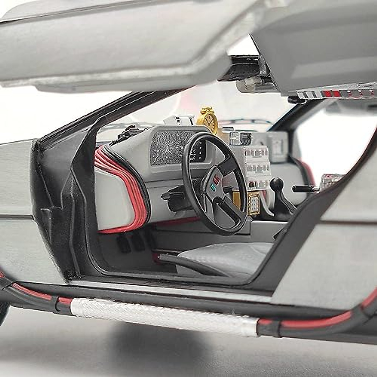 HW 1/18 Elite for Back to The Future Time Machine Ultimate Edition BCJ97 Diecast Car Models Hobbies Collection Gifts