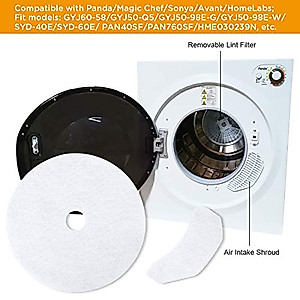 20Pcs Universal Cloth Dryer Exhaust Filters, Premium Quality Durable and Easy to Clean Dryer Lint Filter Compatible with Panda/Magic Chef/Sonya/Avant - 16 Exhaust Filters & 4 Air Intake Filters