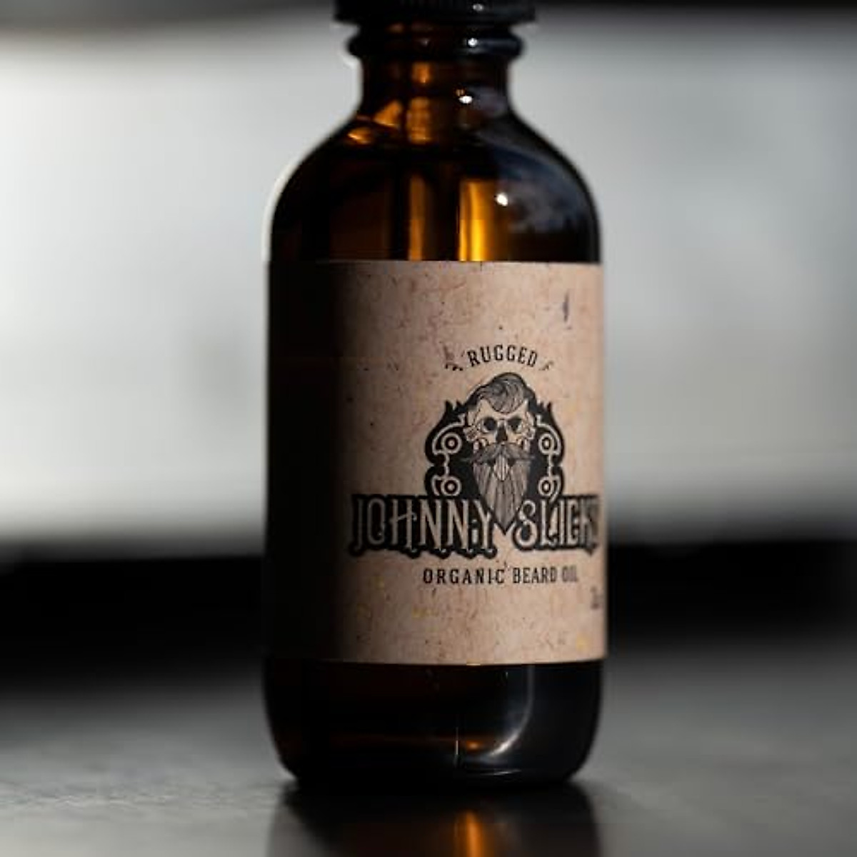 Johnny Slicks Organic Beard Oil | Moisturize, Soften, Promote Hair Growth, Reduce Itch (US Made, Veteran Owned Handcrafted with Clean Ingredients), Rugged