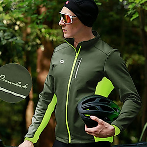 Przewalski Cycling Bike Jackets for Men Winter Thermal Running Jacket Windproof Breathable Reflective Softshell Windbreaker