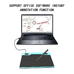 PUFAN Graphics Drawing Tablet, 8.3 X 7 Inch Ultrathin Graphic Tablet, with 8192 Levels Pressure Sensitive Pen, Compatible Mac, Windows and Android, for Drawing, Design, Art Creation Sketch