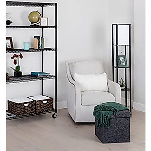 Seville Classics Premium Hand Woven Portable Laundry Bin Basket with Built-in Handles, Household Storage for Clothes, Linens, Sheets, Toys, Mocha Brown, Rectangular (2-Pack)