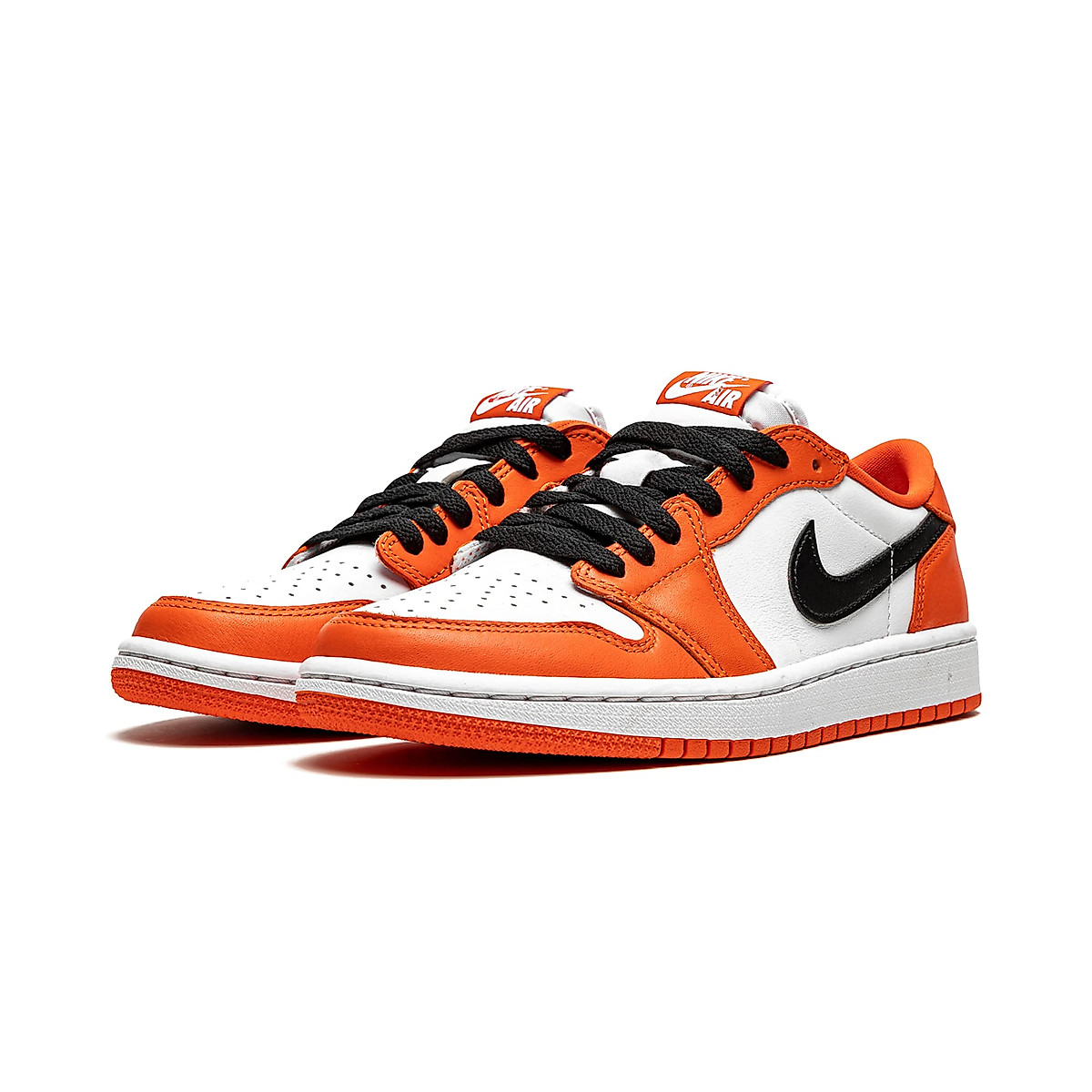 Nike Jordan Womens WMNS Air Jordan 1 Low CZ0775 801 Starfish - Size 9W, Starfish/White-black