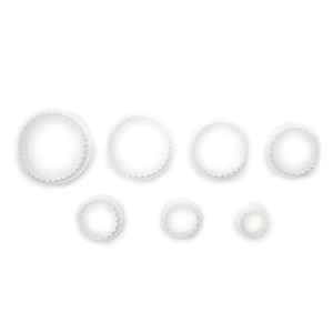 Fox Run Plain and Crinkled Double-Sided Cookie Cutters, Regular, Metallic