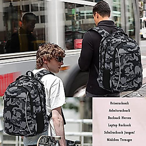 BAOMANYI Travel Laptop Backpack for Men & Women 18.4" Backpack Water Resistant College Bookbag Business Work Computer Bag (Camouflage 2, 18.4 inch)