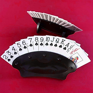 XGATML a mcyiqihai SanRocFun Playing Card Holders Plastic Hands Free Standing Plastic Playing Card Holder 4 Pack
