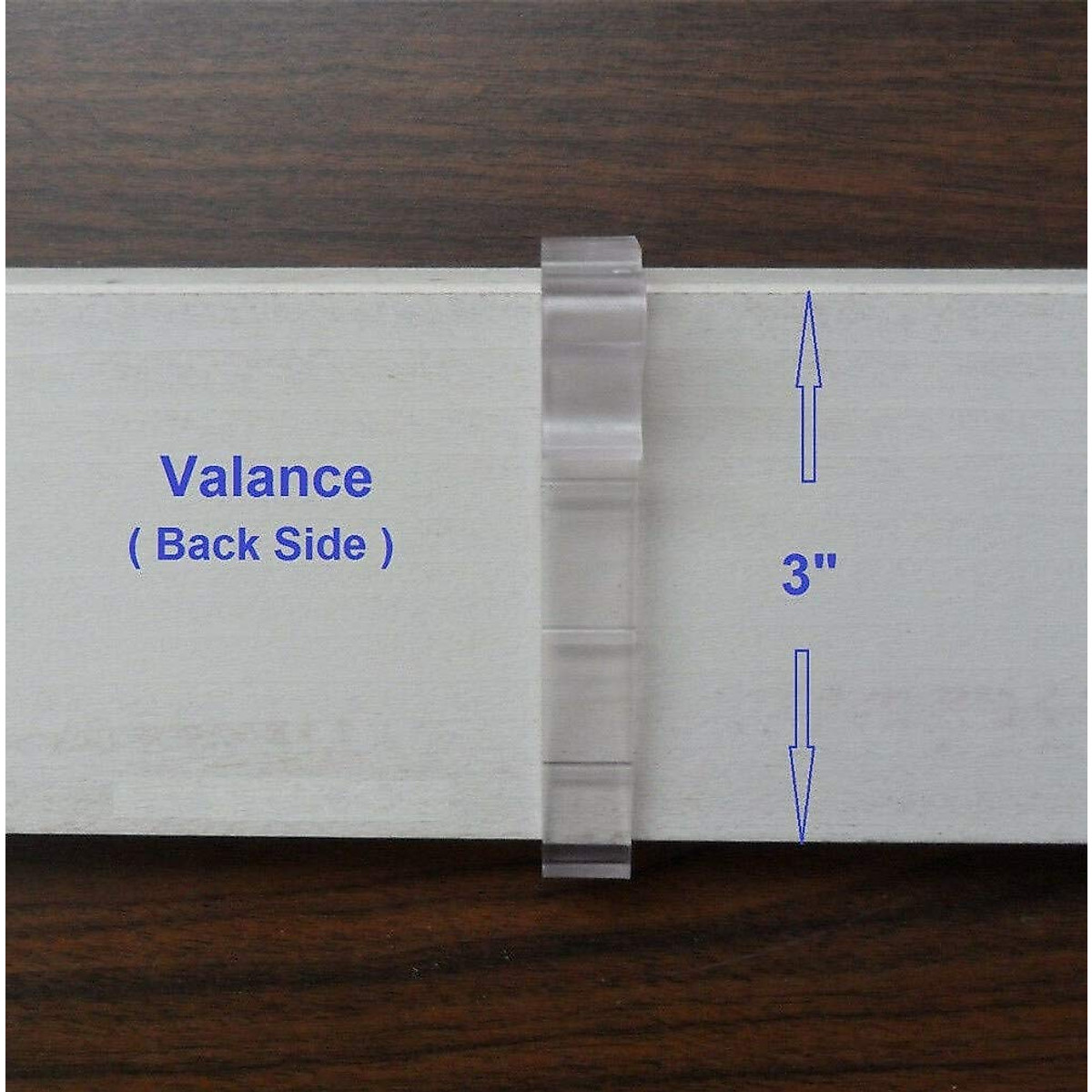 Valance Clips 6pcs 3'' Window Blinds Hidden Clip Clear Plastic for Horizontal Blinds Valance Retainer Holder