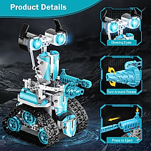 anysun STEM Robot Toys for Kids, 5 in 1 Building Toys, APP & Remote Control Robot with 700+ Building Blocks, Programmable Robot Building Kit for Boys Girls