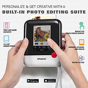 Polaroid Pop 2.0 2 in 1 Wireless Portable Instant 3x4 Photo Printer & Digital 20MP Camera with Touchscreen Display, Built-in Wi-Fi, 1080p HD Video (Speckled Pink).