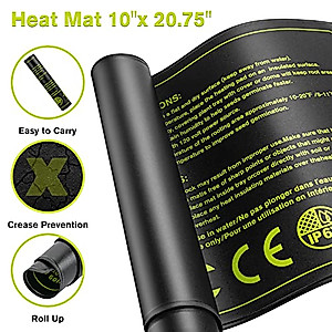 WELLUCK Seedling Heat Mat, Plant Heating Mat for Seed Starting, 1 Pack 10"x 20.75" Heating Pad for Plants Seedlings, Waterproof Warm Starting Heat Mat for Indoor Plants Germination