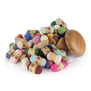 JubileeYarn Cotton Select Bonbon Yarn - Variety Pack - 10x10g Mini Ball - 1 Pack