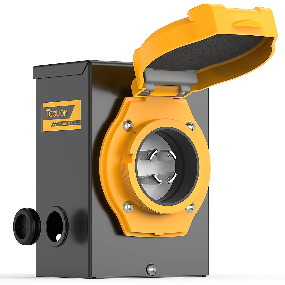 TOOLIOM Pre-Drilling 30A Generator Power Inlet Box 4 Prong NEMA L14-30P & L14-30P/L14-30R Generator Extension Cord 25FT