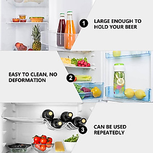 Healifty 3pcs Drinks Pad Saver Durable Fridge Silicone Countertop Beverage Space Pantry Kitchen Mat Organizer Tray Cans Wine Rack Fodable Bottle Can Beverages for Random Cabinet Holder