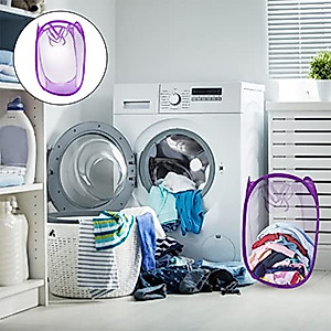 GANAZONO Laundry Hamper Laundry Basket 2pcs Mesh Portable Collapsible for Storage Folding - Up Clothes s for Kids Room College Dorm or Travel Collapsible Laundry Baskets