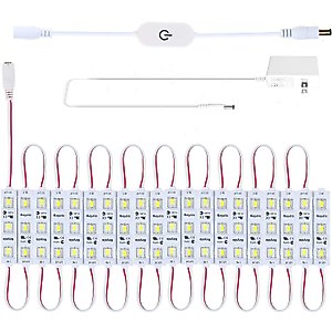 10ft 60 LED Under Cabinet Lighting Kit for Kitchen,Cupboard,Showcase,2400lm,6000K White