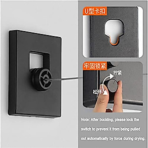 N/A Retractable Clothesline Laundry Line with Adjustable Stainless Steel Double Rope,Wall Mounted Space-Saver Drying Line ( Color : .b , Size : 1 )