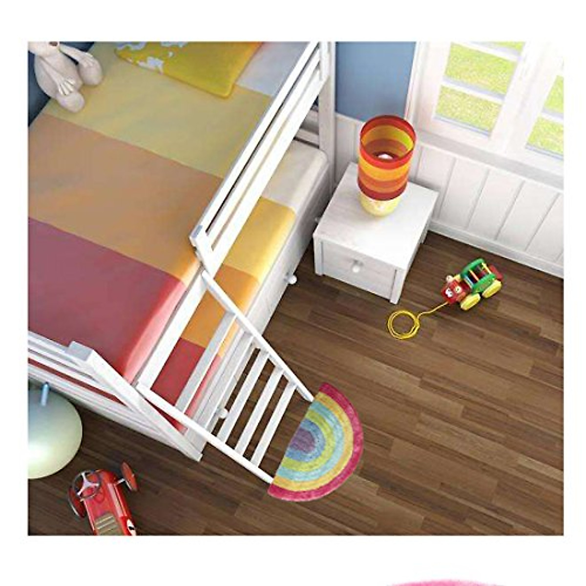 Habudda Rainbow Rug, Decor Doormat Bath Mat, Bathroom Classroom Bedroom Outdoor & Indoor Entrance Front Floor, Cute Shower Bathmat, Soft Non-Slip Carpet for Boy and Girl Kids, Pure Cotton, 32"× 20"