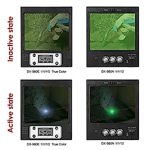 DEKOPRO Welding Helmet Auto Darkening Solar Powered wide viewing field Professional Hood with Wide Lens Adjustable Shade Range 4/9-13 for Mig Tig Arc Weld Grinding Welder Mask