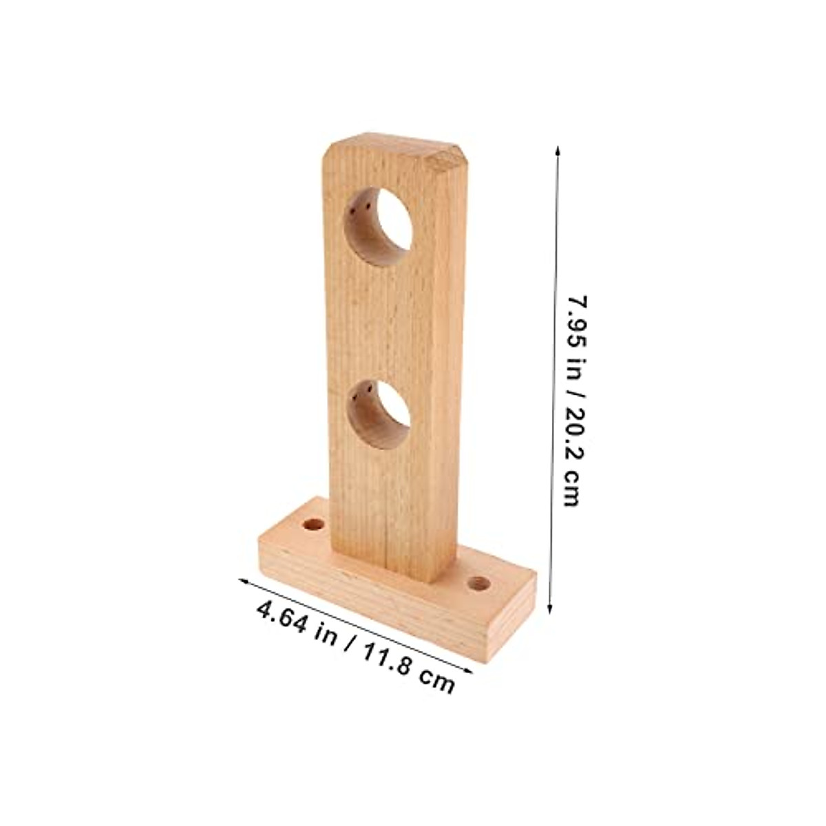 Alipis 3pcs Socket Curtain Ceiling Brackets Rod Hook Drapery Pole Hanger Bracket Wardrobe Bathroom Curtains Wood Hardware Support Shower Household Heavy Accessory Wooden End Hooks Clo