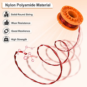 GreatBuddy 6-Pack WA0010 Weed Eater String Compatible with Worx Select Electric String Trimmer, 10ft, 0.065-Inch