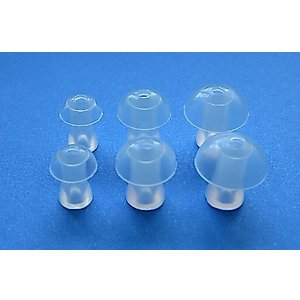 6 pcs : S/M/L Soft Replacement Mushroom Domes Eartips Earbuds Compatible with Siemens Touching, Motion, Nitro,Aquaris, Siemens Life, Lotus 12P,13P,13SP,23P,23SP, 23M BTE (Behind the Ear) Hearing Aids