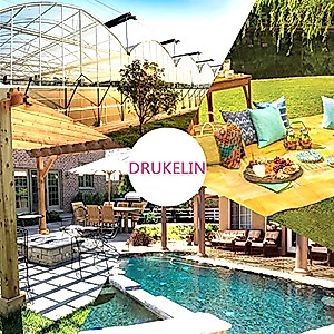 DRUKELIN 90% Outdoor Sun Shade Canopy, UV Protection Shade Cloth Lightweight, Easy Setup Mesh Canopy Cover with Grommets, Durable Shade Fabric for Garden, Patio & Porch (6.5x6.5ft)