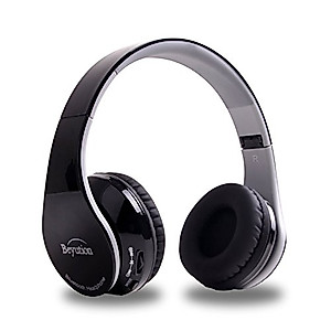 Best Audio Performance-Over-Ear- HiFi Bluetooth 4.0 Headphones Headset for Apple iPhone 5s/5c/5/4s/4/3; iPAD Series/iPod/iTouch/Apple MAC and All Tablet-Beyution@ Black Color
