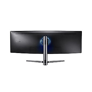 SAMSUNG Odyssey CRG Series 49-Inch Dual QHD (5120x1440) Gaming Monitor, 120Hz, Curved, QLED, HDR, Height Adjustable Stand, Radeon FreeSync (LC49RG90SSNXZA)