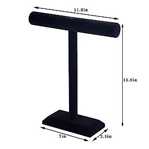 Pangkeep Necklace Holder,Black Velvet Jewelry Display Stand for Selling,13.8 Inches Tall Jewelry Holder.