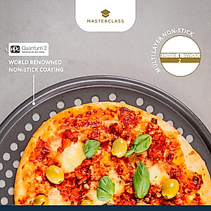 Master Class KCMCHB14 Perforated Pizza Tray, Grey, 32cm