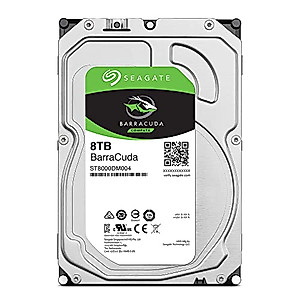 Seagate 8TB Barracuda SATA 6Gb/s 256MB Cache 3.5-Inch Internal Hard Drive (ST8000DM004) (Renewed) Mechanical Hard Disk