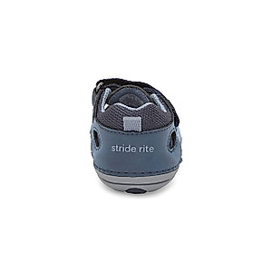 Stride Rite baby boys Sm Sonny Sandal, Dark Blue, 3.5 Wide Infant US