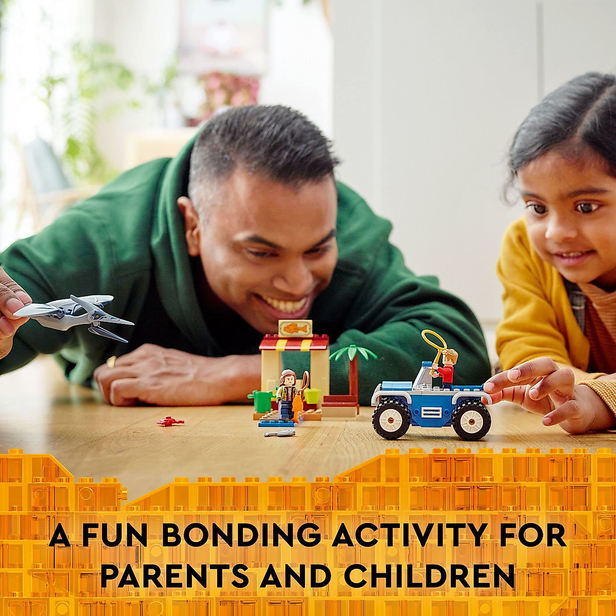 LEGO Jurassic World Pteranodon Chase 76943 Dinosaur Toy Set with 2 Minifigures and Buggy Car, Gift Idea for Kids 4 Plus Years Old