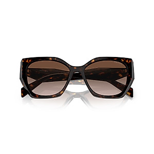 Prada PR 19ZS 2AU6S1 Tortoise Plastic Butterfly Sunglasses Brown Gradient Lens