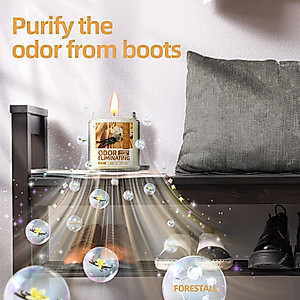 MicCai Vanilla Odor Eliminating Candles for Home Scented, Eliminates 99% of Pet, Smoke, Food and Other Smells Quickly, Highly Fragranced Candle,Premium Soy Candles Set for Women