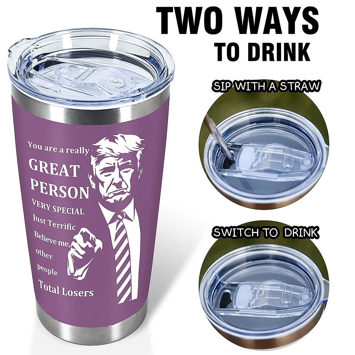 Birthday Gifts for Men Women, Thank You Appreciation Gifts, Sometimes You Forget You Are Awesome Gifts, Inspirational Birthday Gifts for Best Friends, Coworker, Boss, 20 Oz Tumbler, Purple