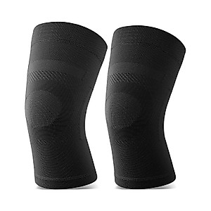 Knee Sleeves, 1 Pair, Could Be Worn Under Pants, Lightweight Knee Compression Sleeves for Men Women, Knee Brace Support for Joint Pain Relief, Arthritis, ACL, MCL, Sports, Injury Recovery, Black 3XL