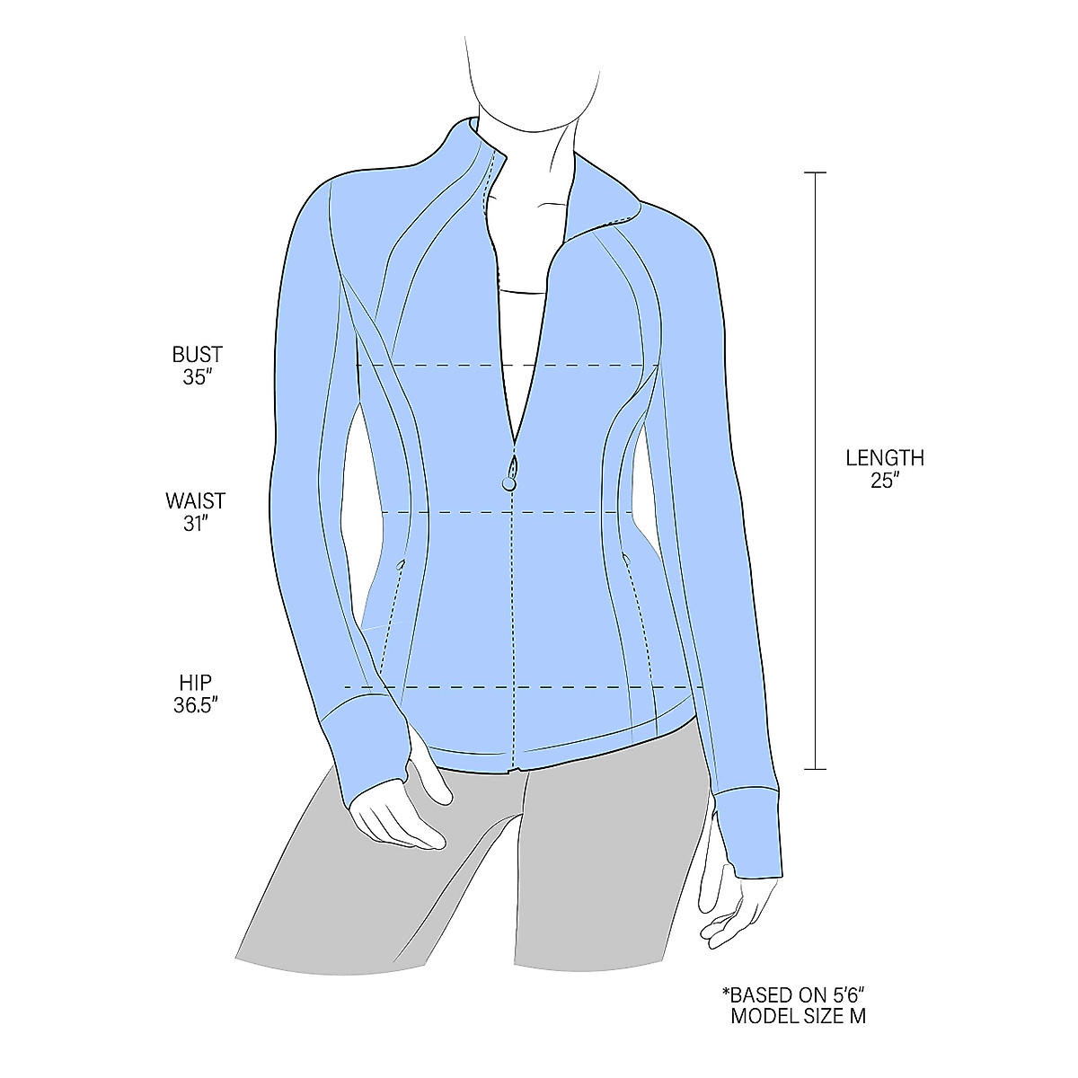 90 Degree By Reflex Women’s Lightweight, Full Zip Running Track Jacket - Black - Large