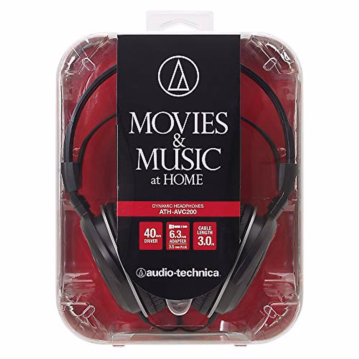 Audio-Technica ATH-AVC200 SonicPro Over-Ear Closed-Back Dynamic Headphones Black, 1/8"