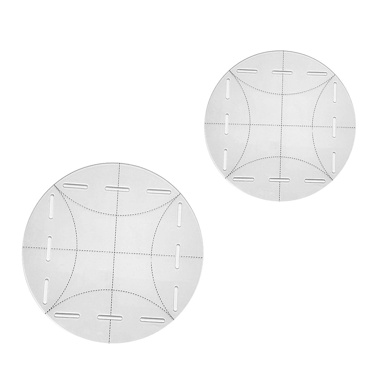 2Pcs Quilting Template Circle Ruler Reusable Quilt Circle Template Handmade Quilt Supplies Patchwork Tool, 5inch 10inch