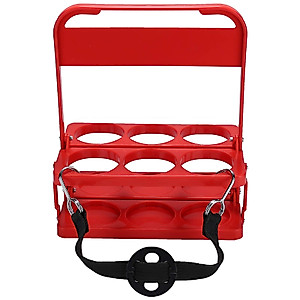 Foldable Plastic Drink Carrier, Beverage Delivery Holder Compatible with Grubhub Doordash Instacart Postmates Eats Car Drivers, Catering, Restaurant (Red)