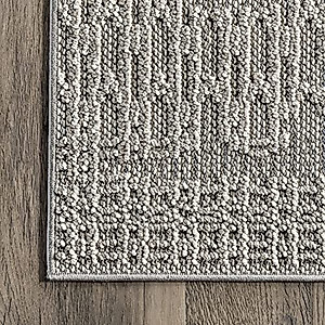 nuLOOM Teagan Textured Abstract Area Rug, 7' 10" x 10', Grey