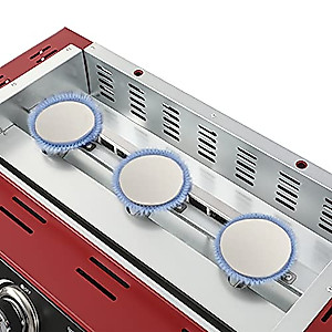 Royal Gourmet PD1301R Portable 24-Inch 3-Burner Table Top Gas Grill Griddle with Cover, 25,500 BTUs, Outdoor Cooking Camping or Tailgating, Red