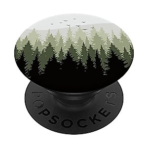 Pine Tree Forest Mountain Landscape Nature Green PopSockets Swappable PopGrip