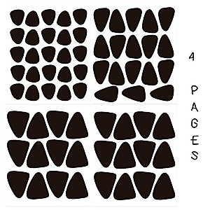 The Boho Design Vieli Arte Filled Triangles Hand Drawn. Wall Vinyl Sticker Decal Decor Nursery 67 psc. Adhesive Tribal Triangle for Kids Baby Bedroom Decoration (Black)