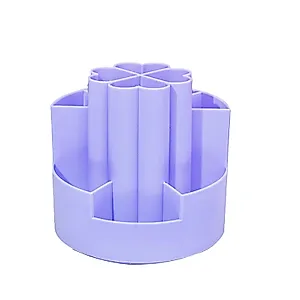 Four Leaf Rotating Pen Holder Office Desktop Large Capacity Storage Box Student Multi Functional Grid Pen Holder Creative Pen Barrel Simple Desk Side Storage Box Pen Holder Pencil Pen (D, One Size)