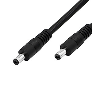 GINTOOYUN DC to DC Cable,3FT 18AWG DC 5.5MM x 2.1MM Male to Male Plug Power Adapter Cable for LED, CCTV, Car, Monitors,etc(2 Pcs)