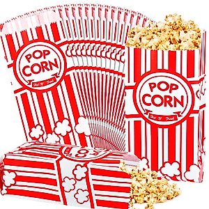 300pcs Paper Popcorn Bags for Party, 1 Oz Small Vintage Individual Servings Popcorn Container Pop Corn Bags Bulk for Popcorn Machine Accessories Supplies Movie Nights
