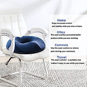 Donut Pillow Hemorrhoid Tailbone Seat Cushion , Ergonomic Design , Seat Cushion Pain Relief for Coccyx, Prostate, Sciatica, Pelvic Floor, Pressure Sores,Perineal Surgery, Postpartum Recovery (Women)